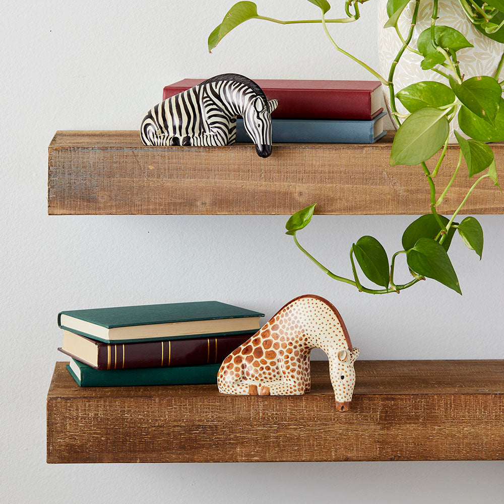 Hand Carved Soapstone Giraffe Shelf Sitting Sculpture – Taraluna - Fair ...
